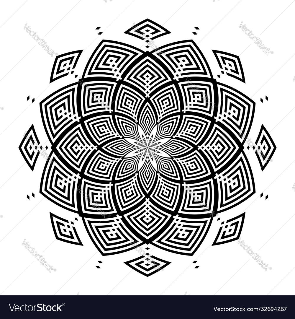 Circle rotation pattern Royalty Free Vector Image
