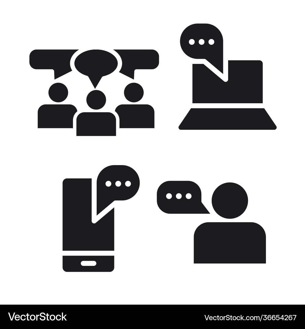 Communication social media icons Royalty Free Vector Image