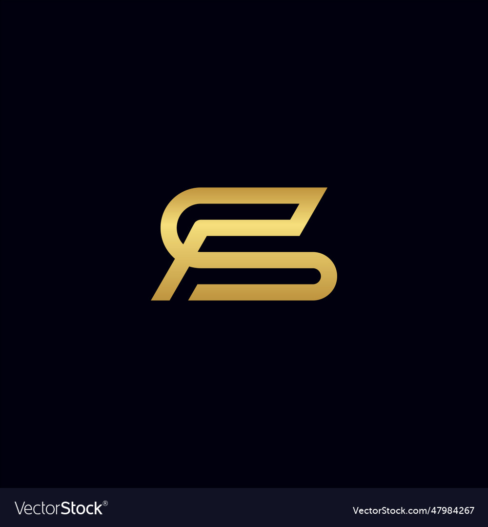 Initial creative logo with unique lines Royalty Free Vector