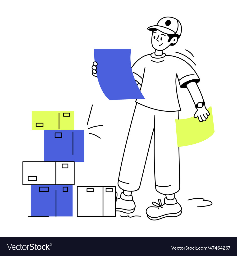 Inventory manager Royalty Free Vector Image - VectorStock