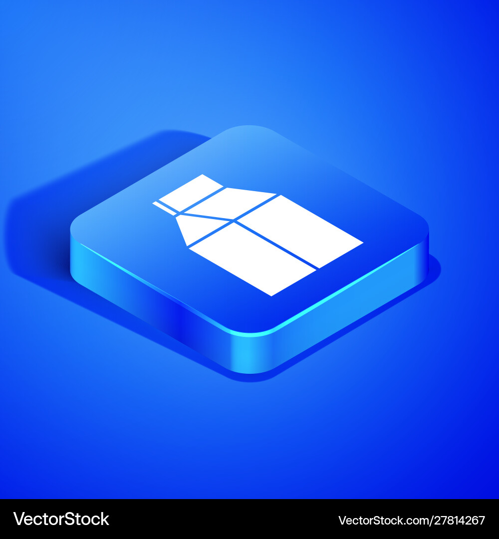 Isometric paper package for milk icon isolated Vector Image