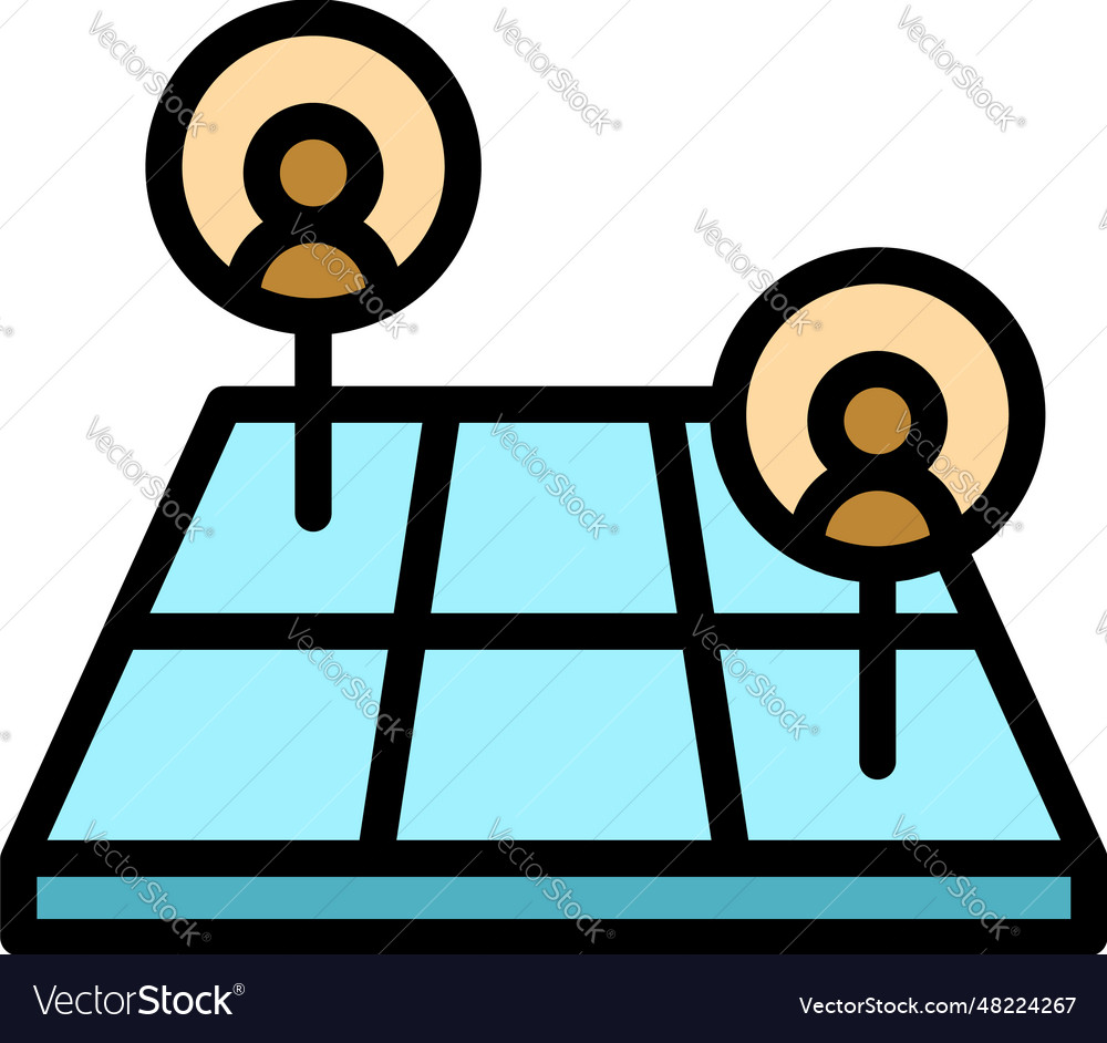 Map plan move icon flat Royalty Free Vector Image