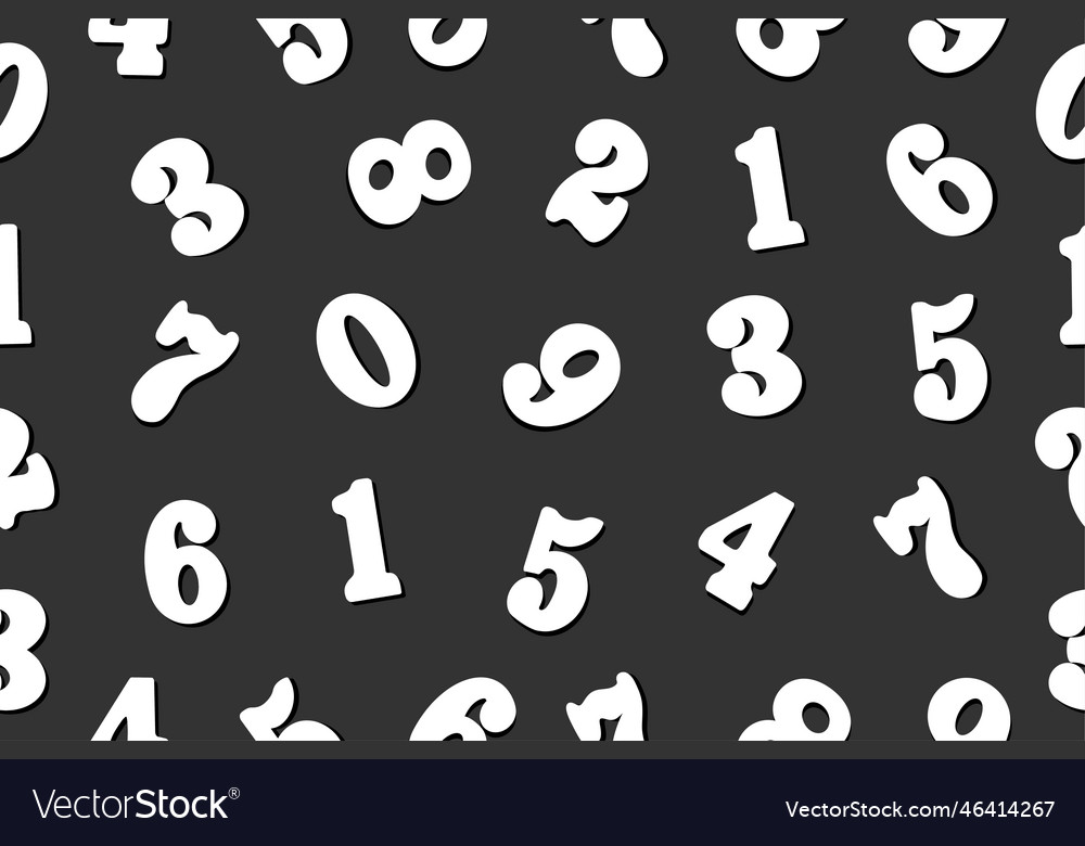 Numbers background seamless pattern with Vector Image