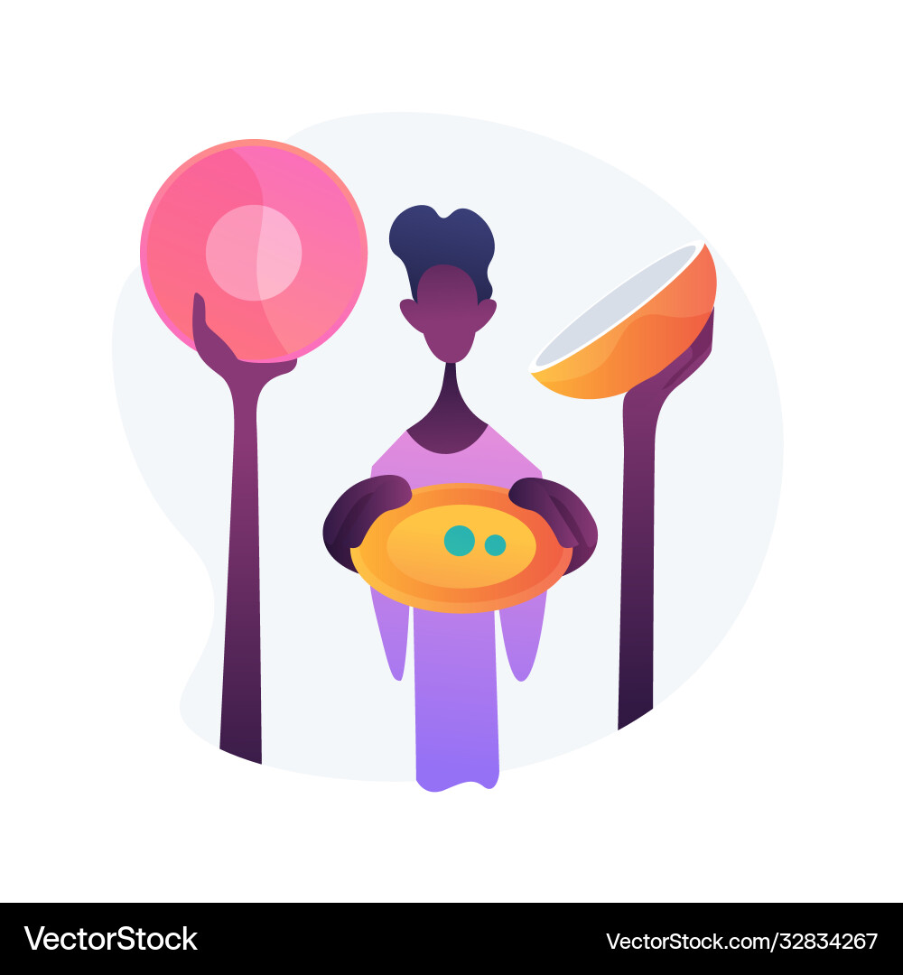 Starvation and malnutrition abstract concept Vector Image