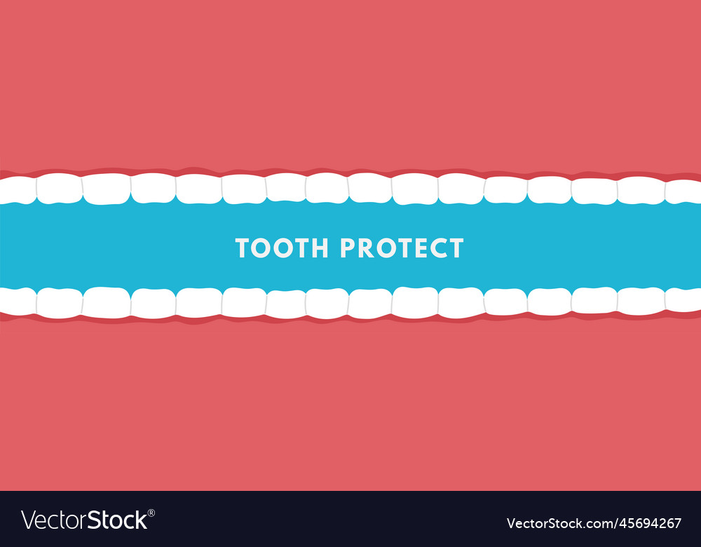 Teeth protect concept dental oral health Vector Image