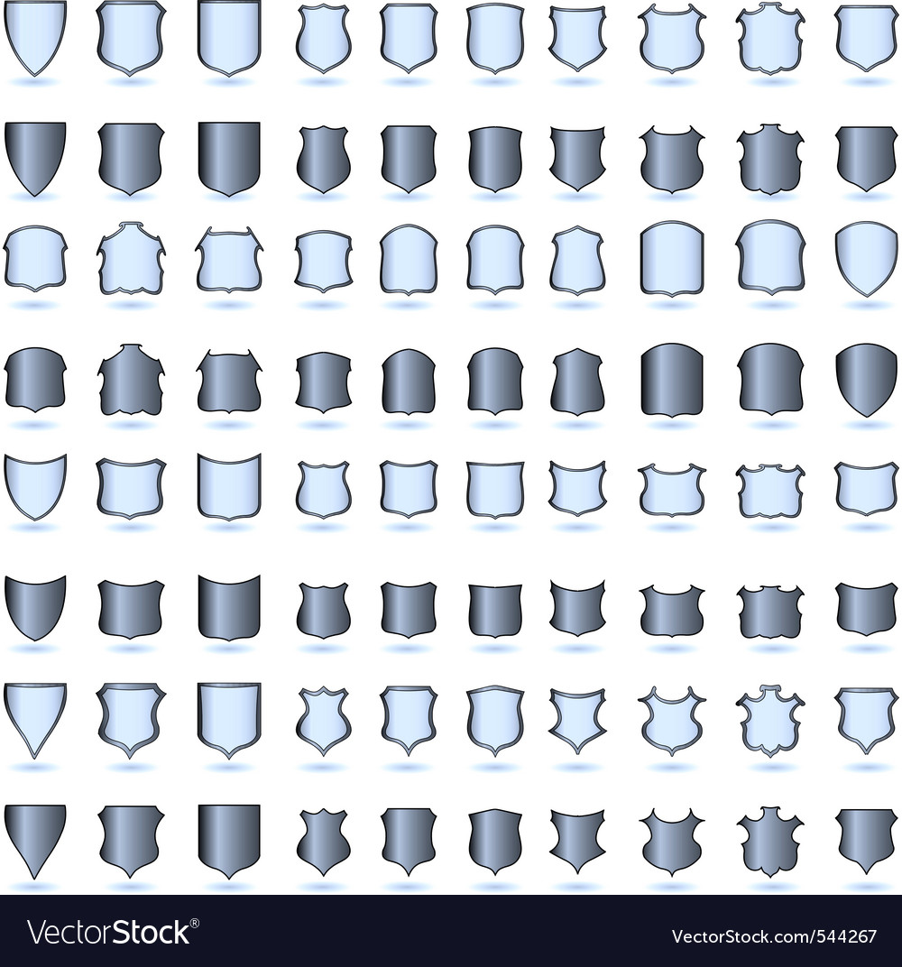 Vector shields for design Royalty Free Vector Image