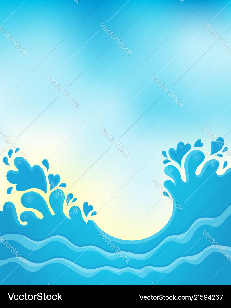 Water splash theme image 8 Royalty Free Vector Image