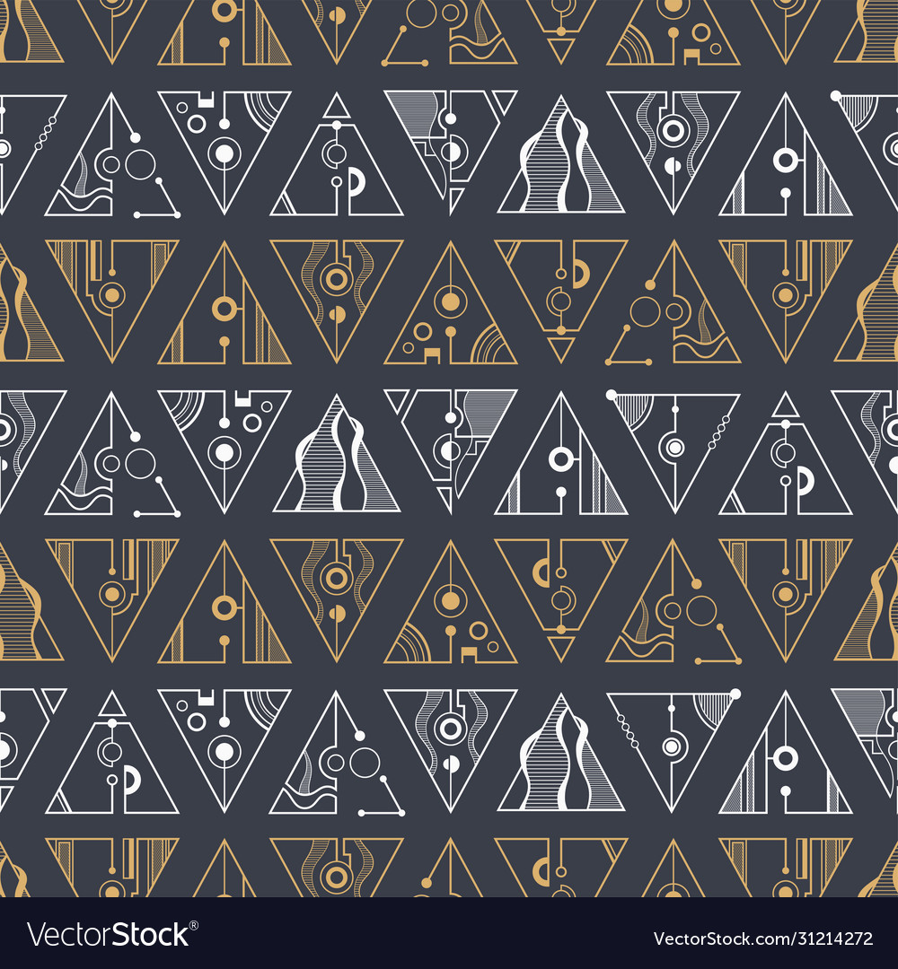 Abstract seamless pattern triangles separated Vector Image
