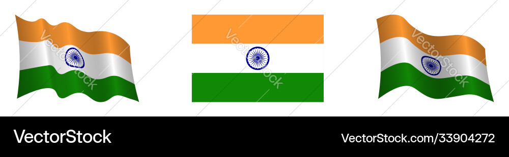 Flag republic india in a static Royalty Free Vector Image
