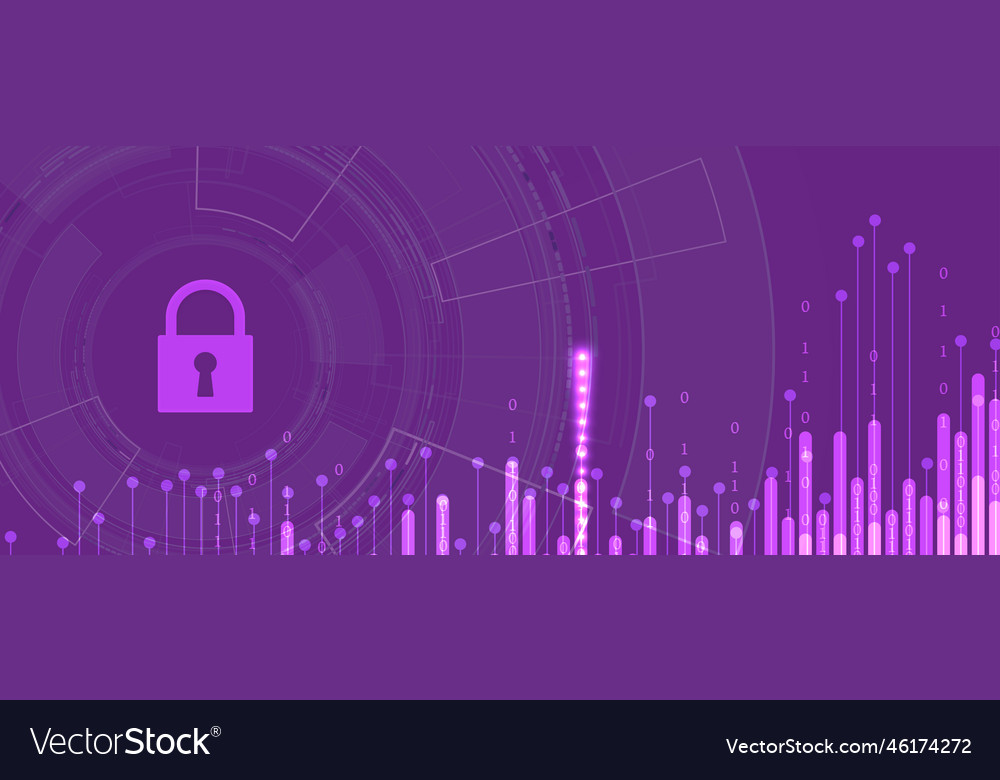Internet digital security technology concept Vector Image
