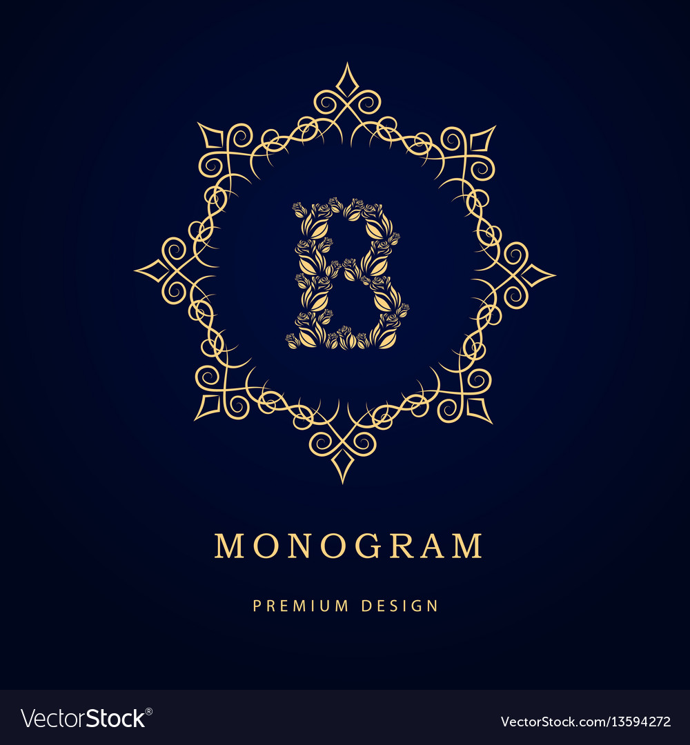 Monogram design elements graceful template Vector Image