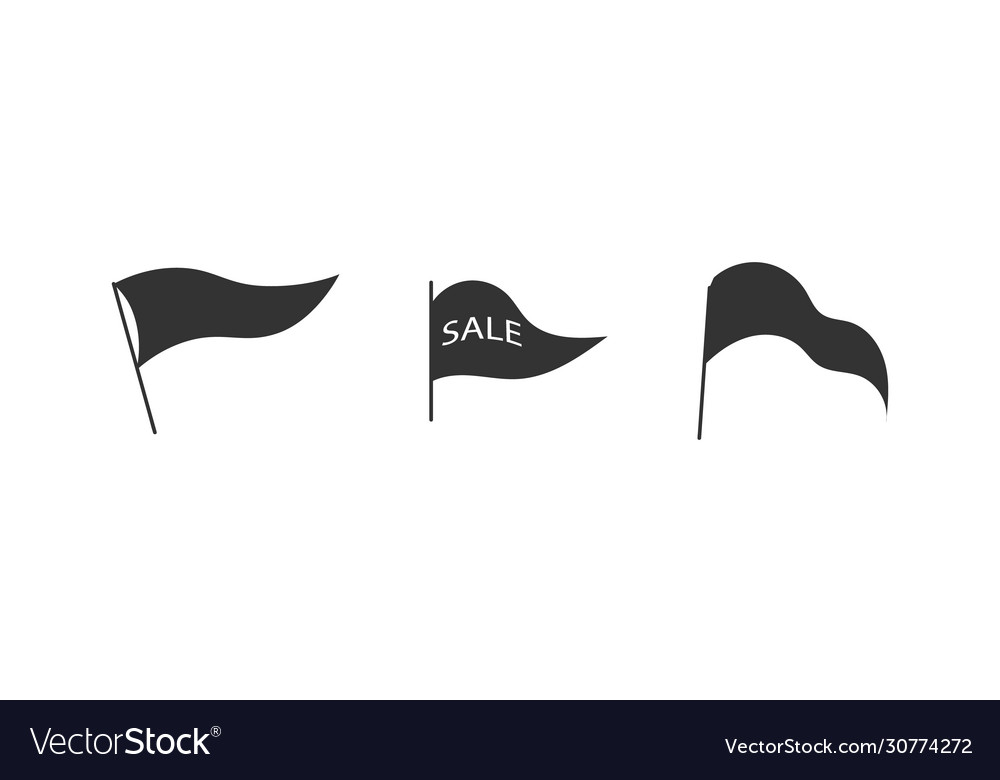 Set gray flags Royalty Free Vector Image - VectorStock