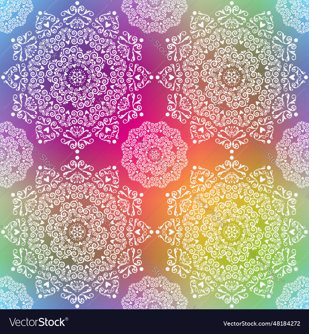 Vintage rainbow seamless gradient pattern Vector Image