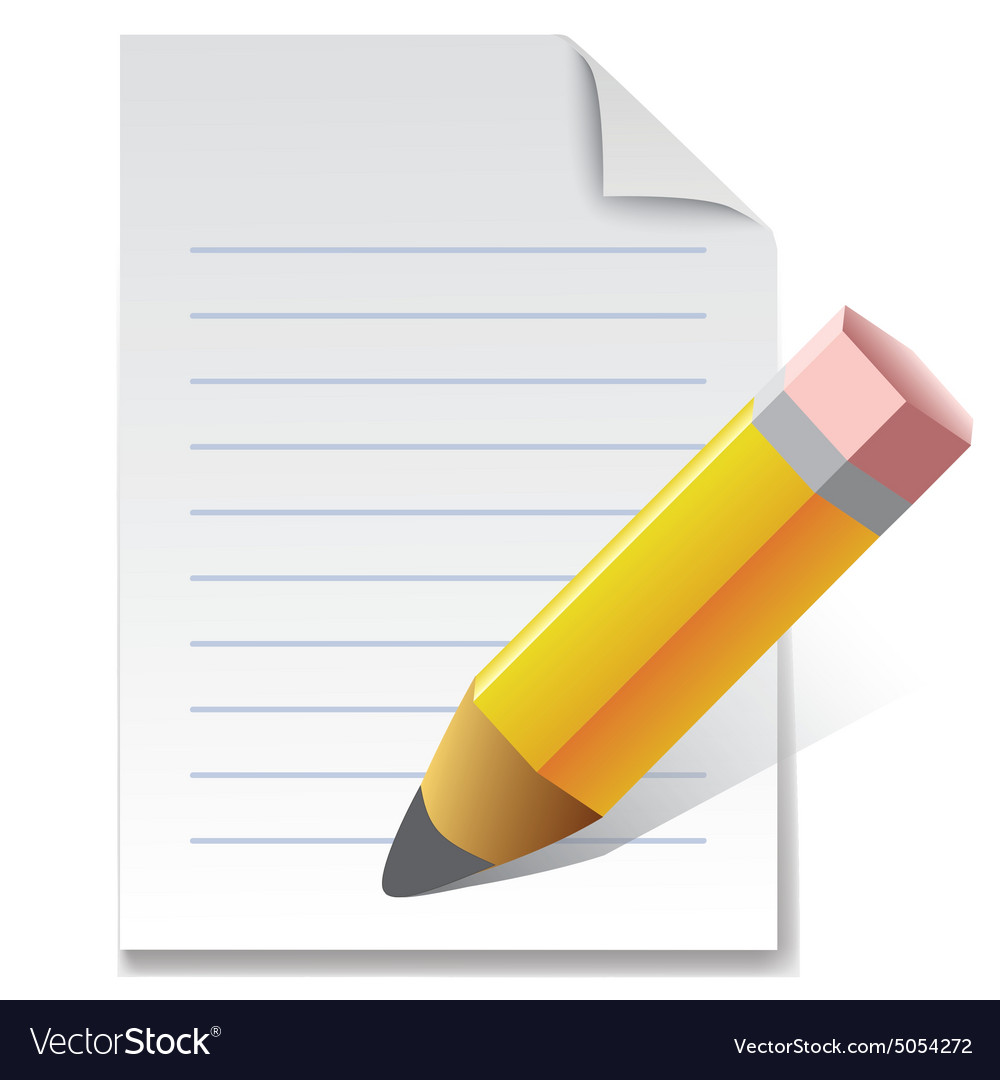 Write pencil Royalty Free Vector Image - VectorStock
