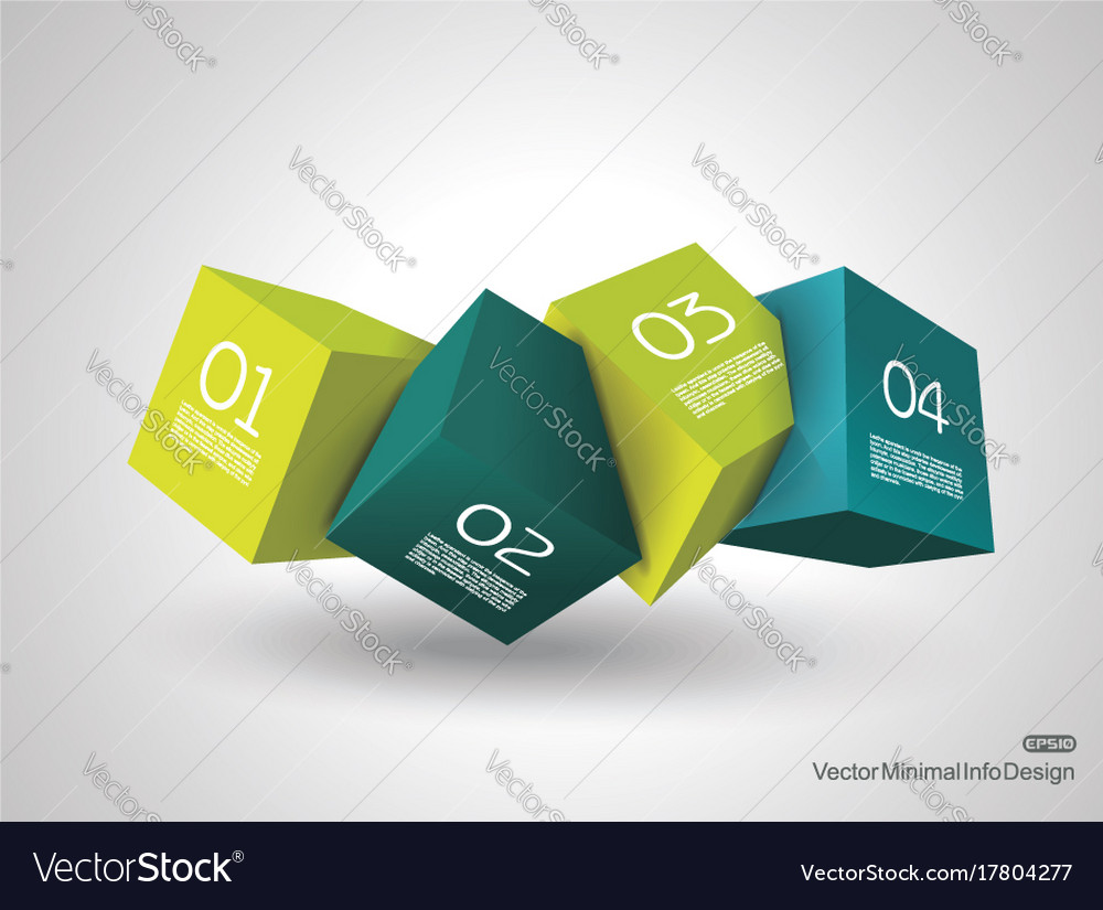 3d cubes Royalty Free Vector Image - VectorStock