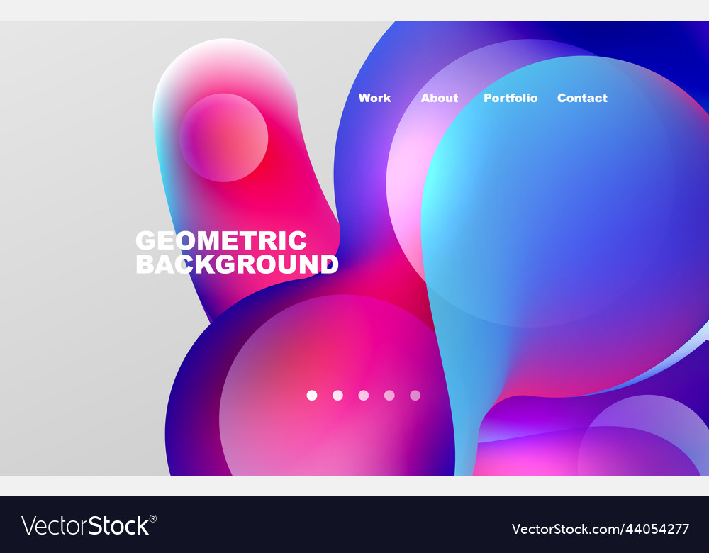 Abstract liquid background for your landing page Vector Image