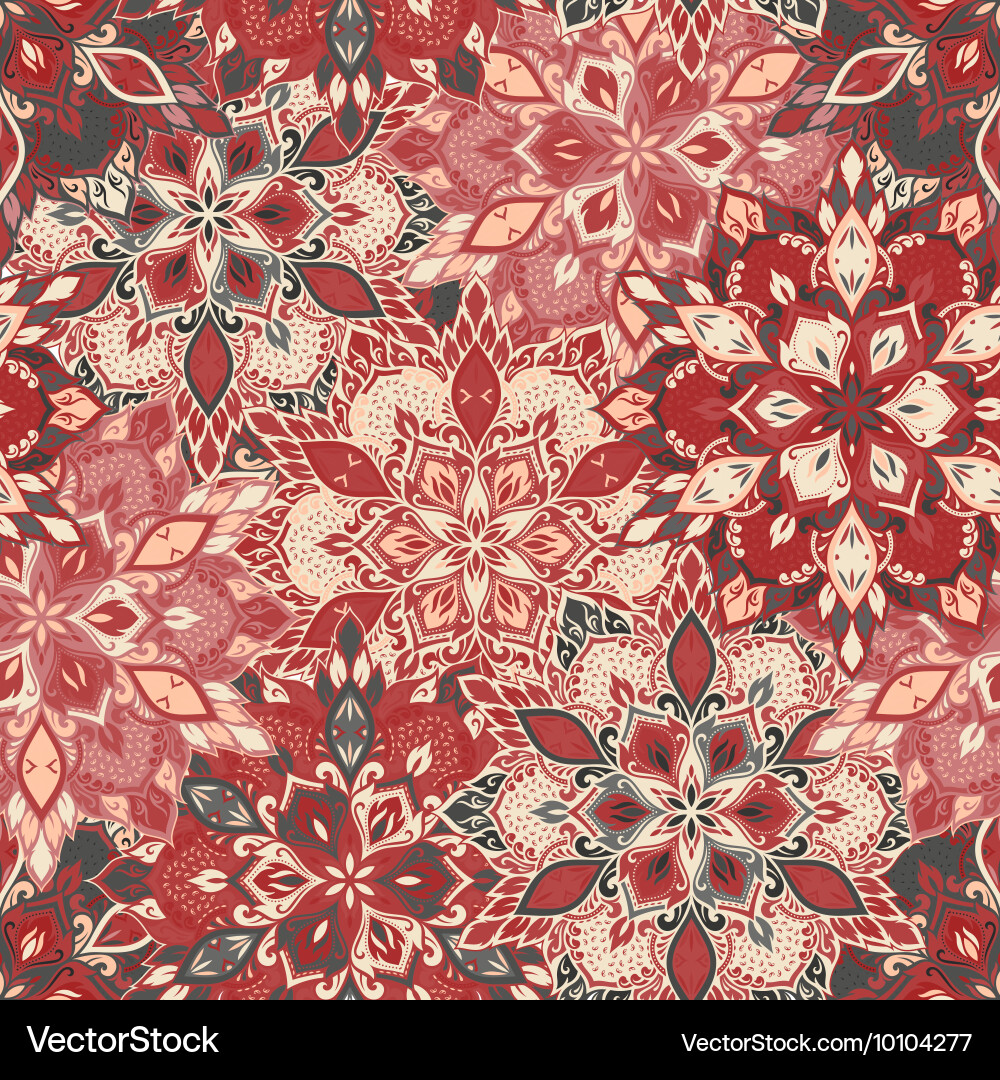 Boho flower pattern Royalty Free Vector Image - VectorStock