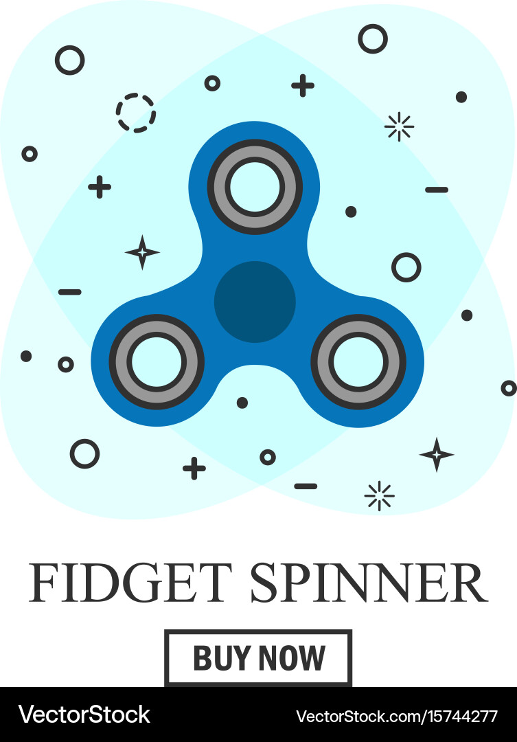 Buy hand spinner toy in flat and cartoon style Vector Image