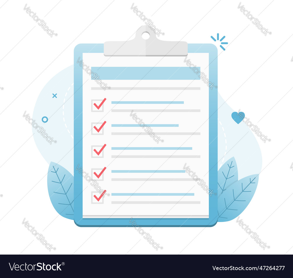 Check list Royalty Free Vector Image - VectorStock