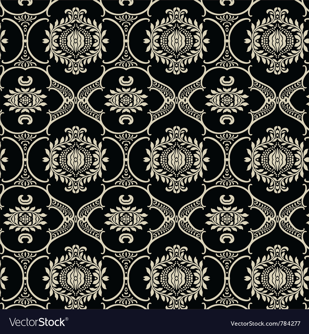 Damask wallpaper Royalty Free Vector Image - VectorStock