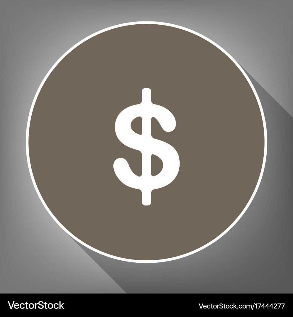 Dollars sign usd currency symbol Royalty Free Vector Image