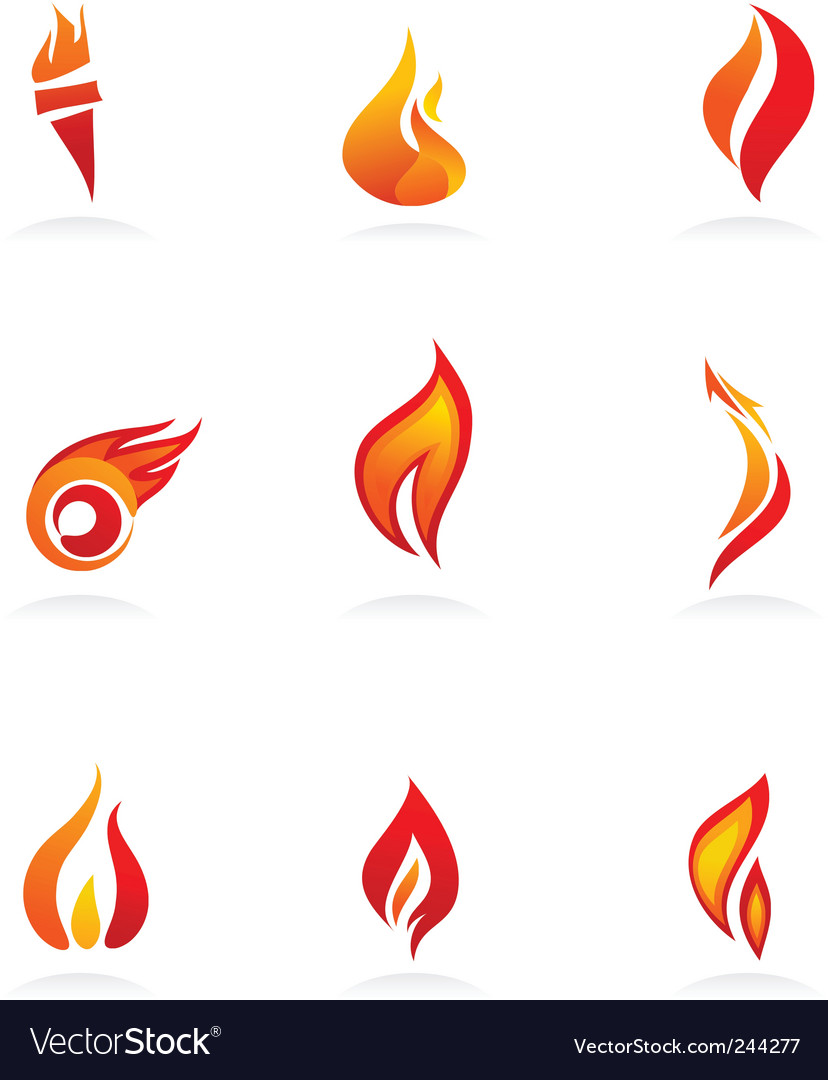 Flames Royalty Free Vector Image - VectorStock