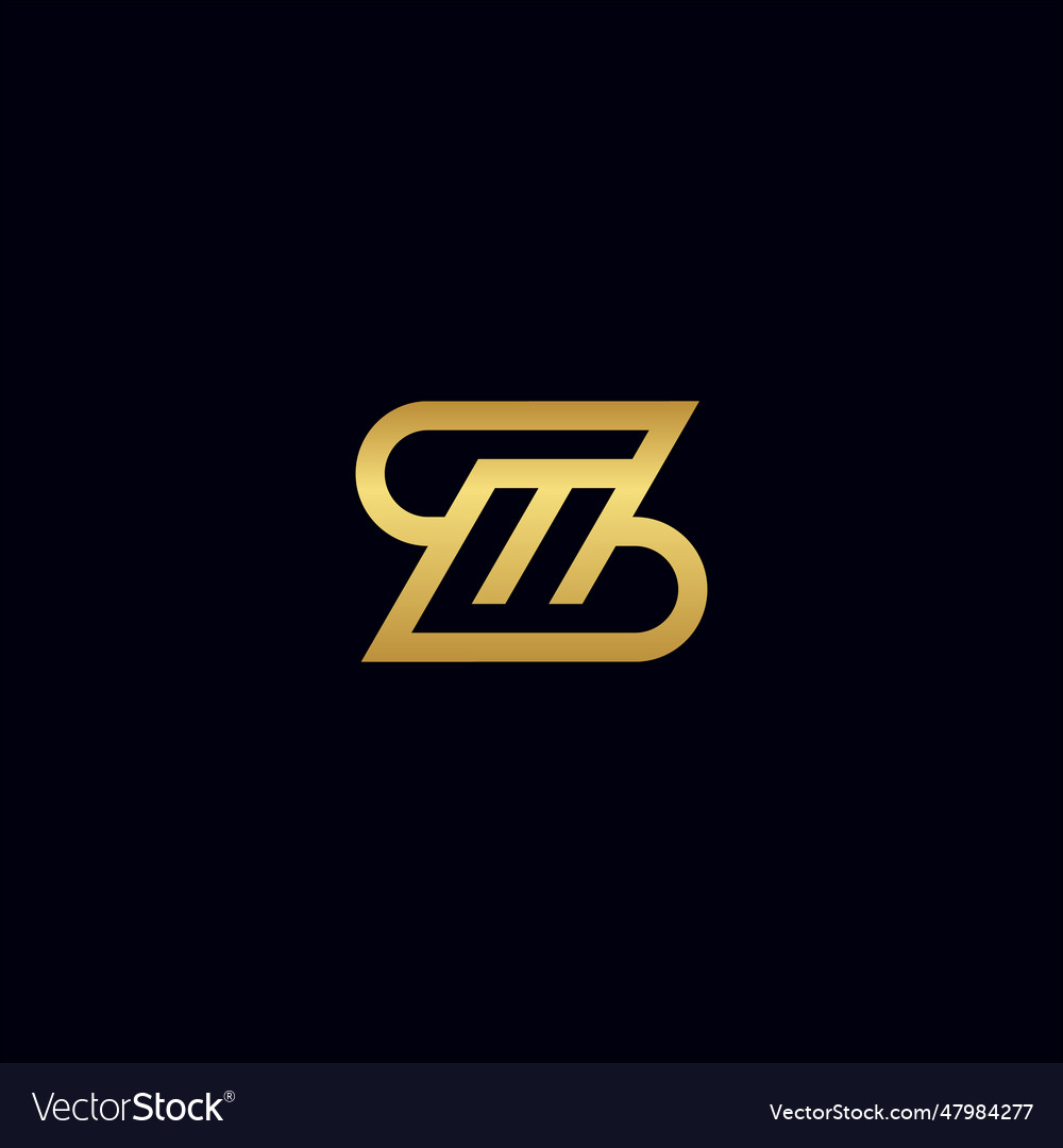 Initial creative logo with unique lines Royalty Free Vector