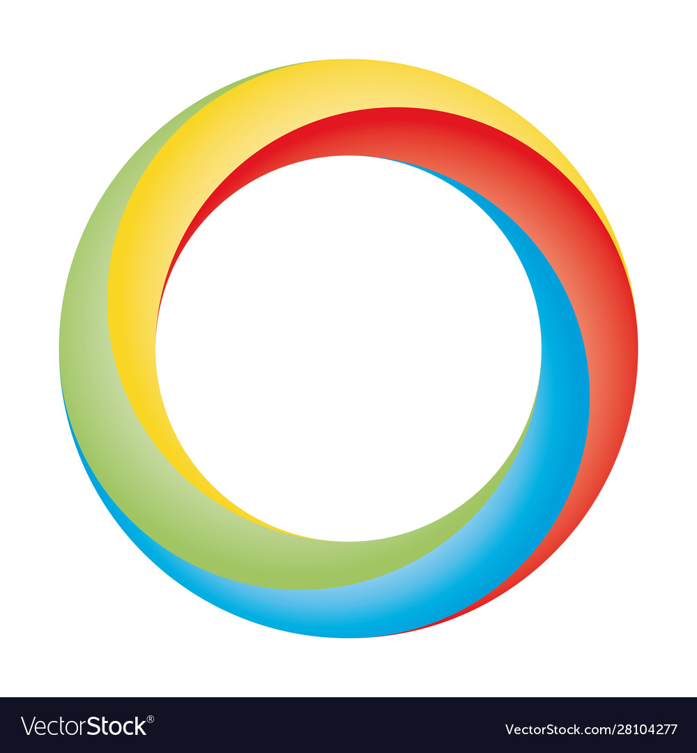 Orbit icon rounded ring designed Royalty Free Vector Image