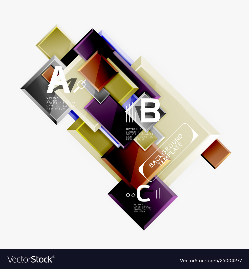Square geometric composition Royalty Free Vector Image