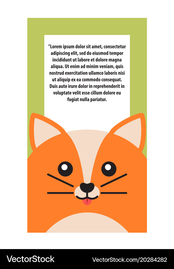 Animal cover cat and text Royalty Free Vector Image