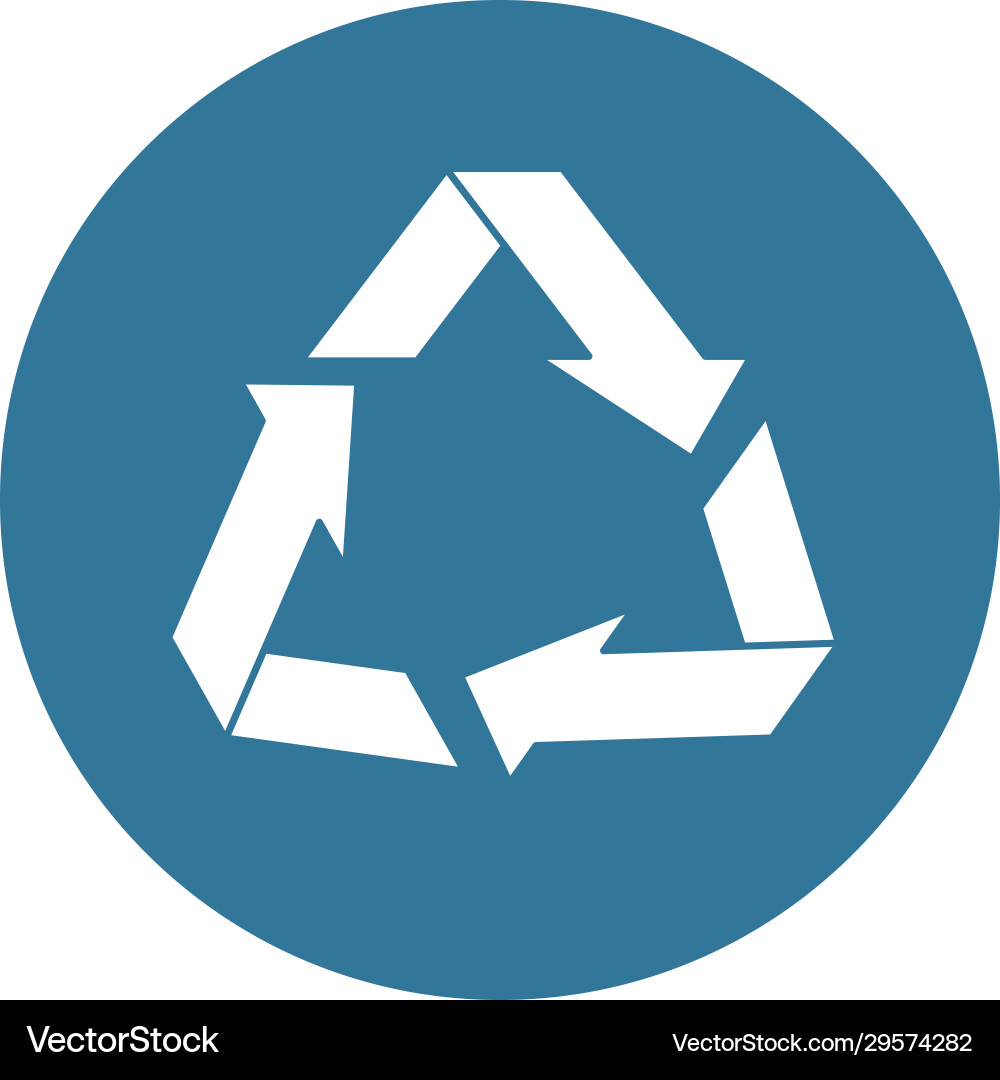 Arrows recycle symbol ecology icon Royalty Free Vector Image