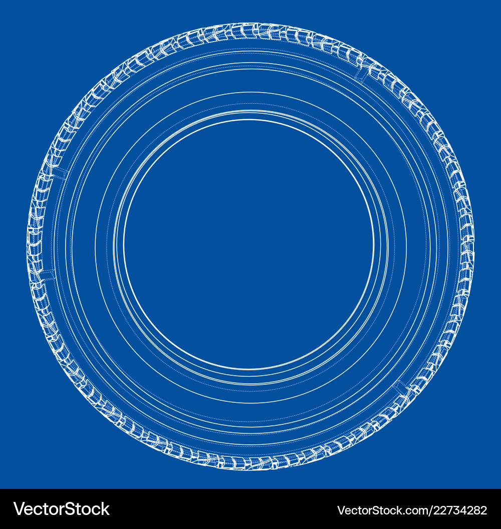 Car tire concept rendering of 3d Royalty Free Vector Image