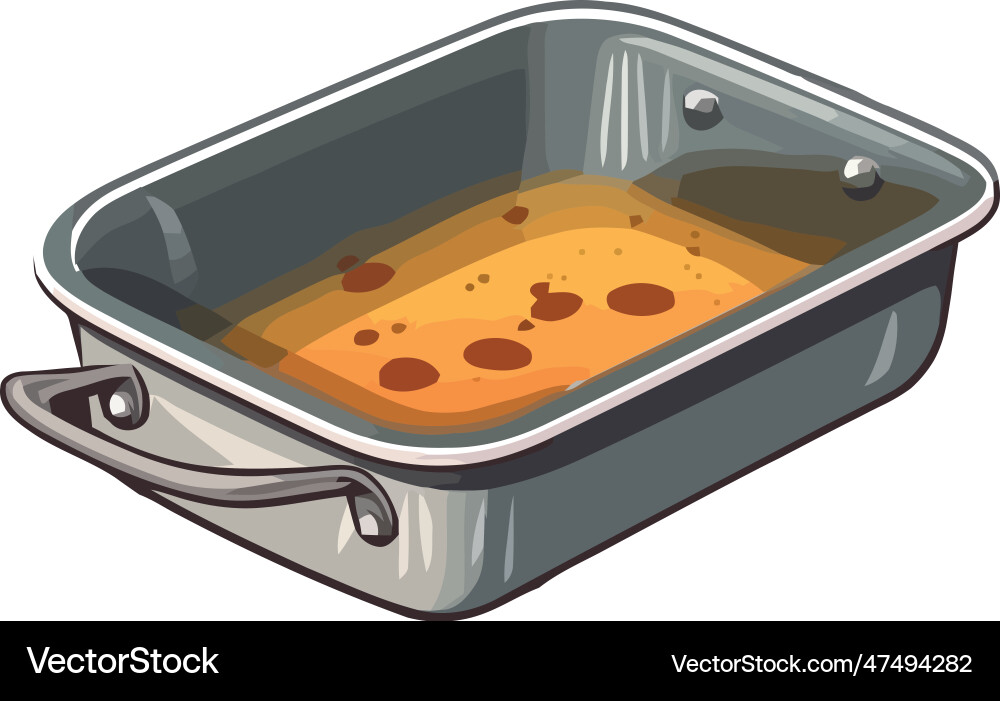 Grilled meal sauce and vegetables Royalty Free Vector Image