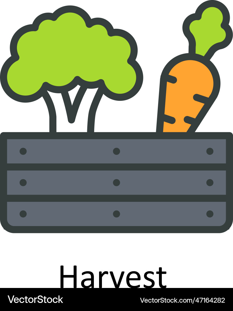 Harvest fill outline icon design Royalty Free Vector Image