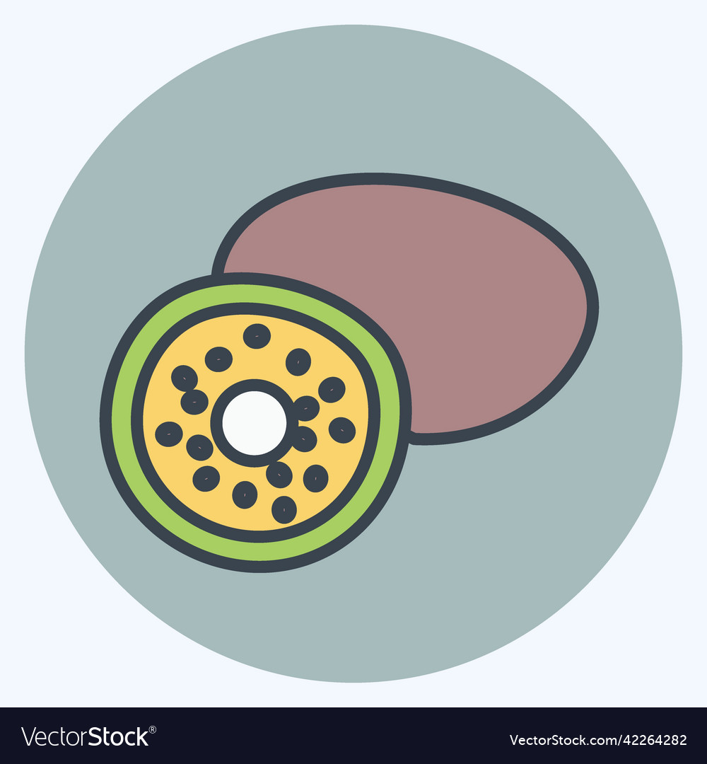 Icon kiwi suitable for fruits and vegetables Vector Image