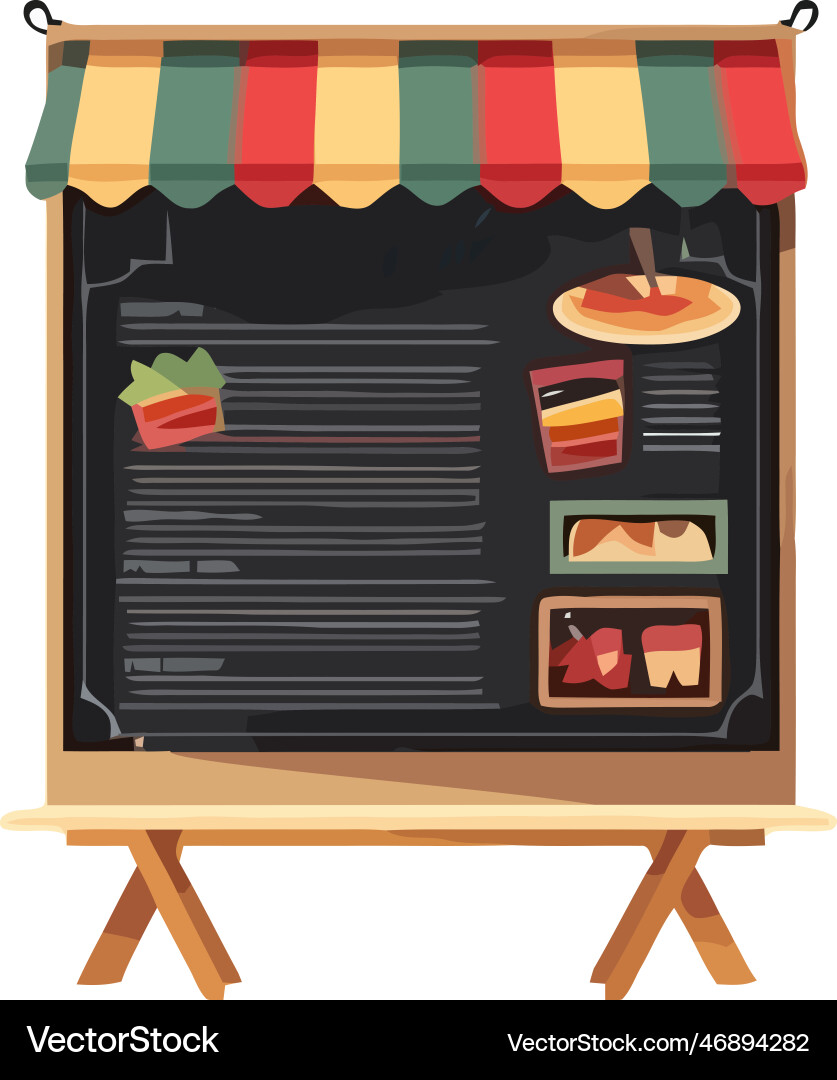 Label board of menu restaurant Royalty Free Vector Image