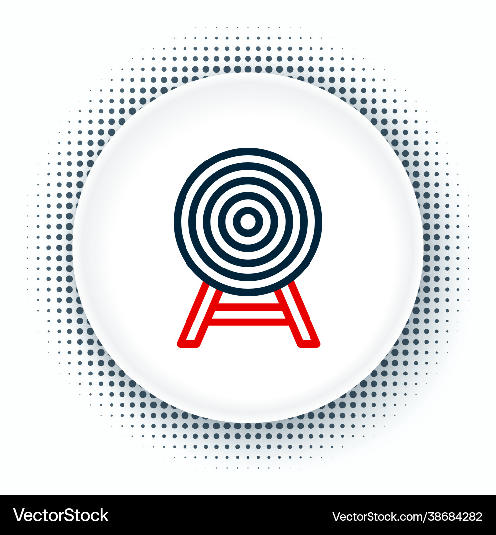 Line target with arrow icon isolated on white Vector Image