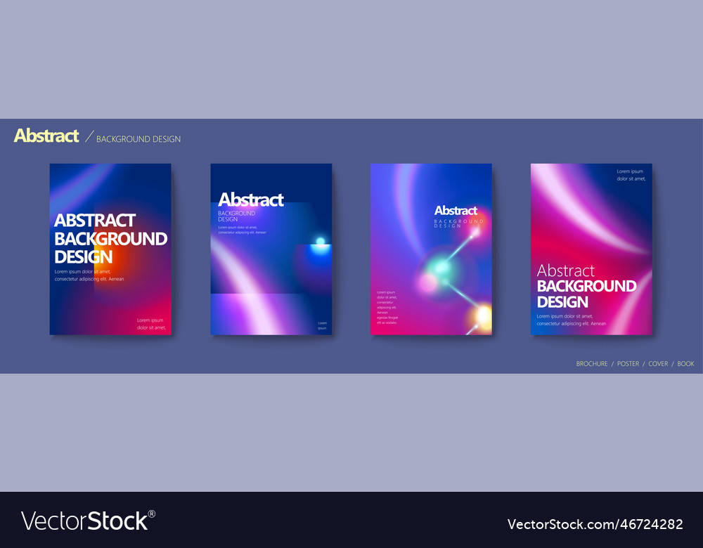 Outer space flyer set Royalty Free Vector Image