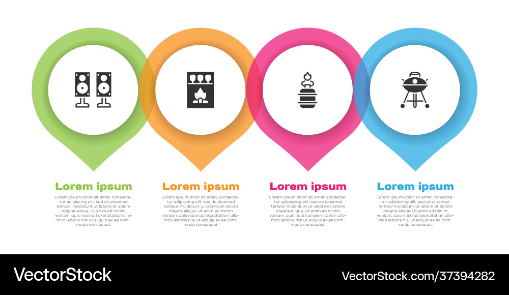 Set stereo speaker matchbox and matches camping Vector Image