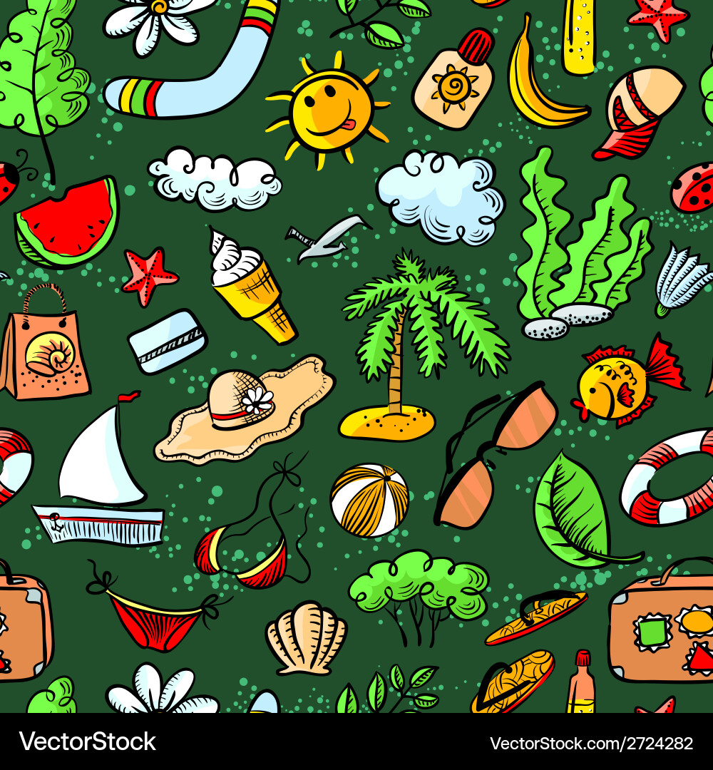 Summer seamless Royalty Free Vector Image - VectorStock