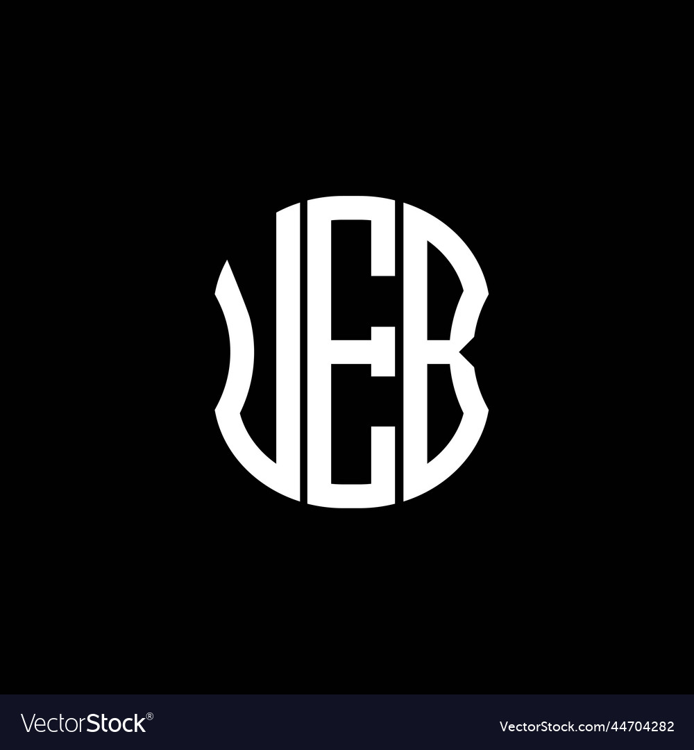 Ueb Letter Logo Abstract Creative Design Vector Image