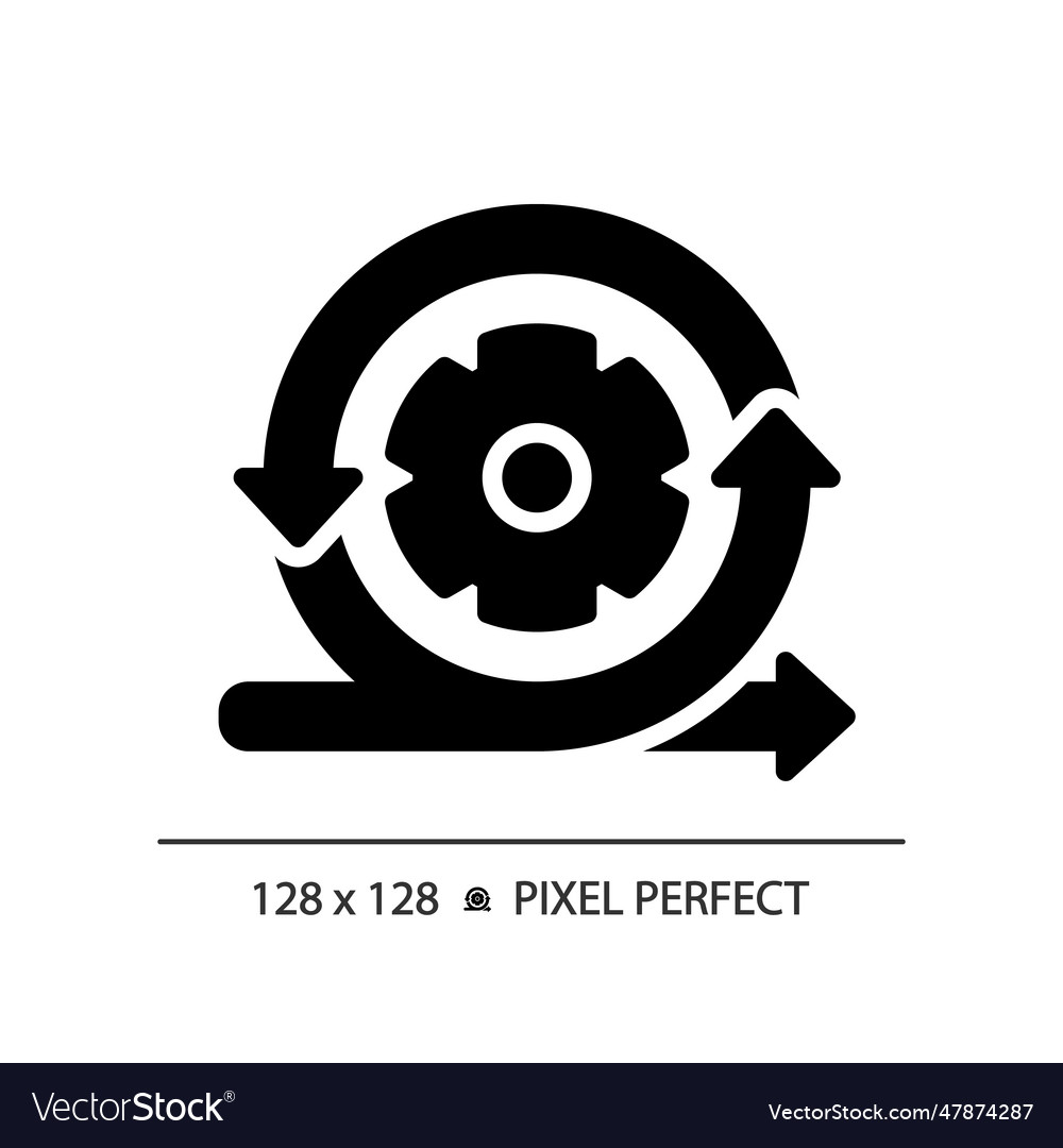 2d glyph style agile development solid icon Vector Image