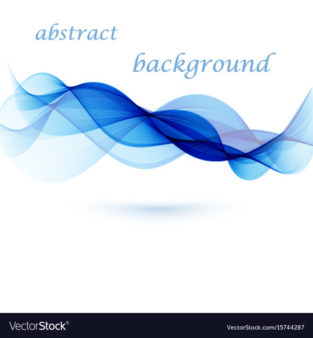 Abstract background blue transparent waved Vector Image