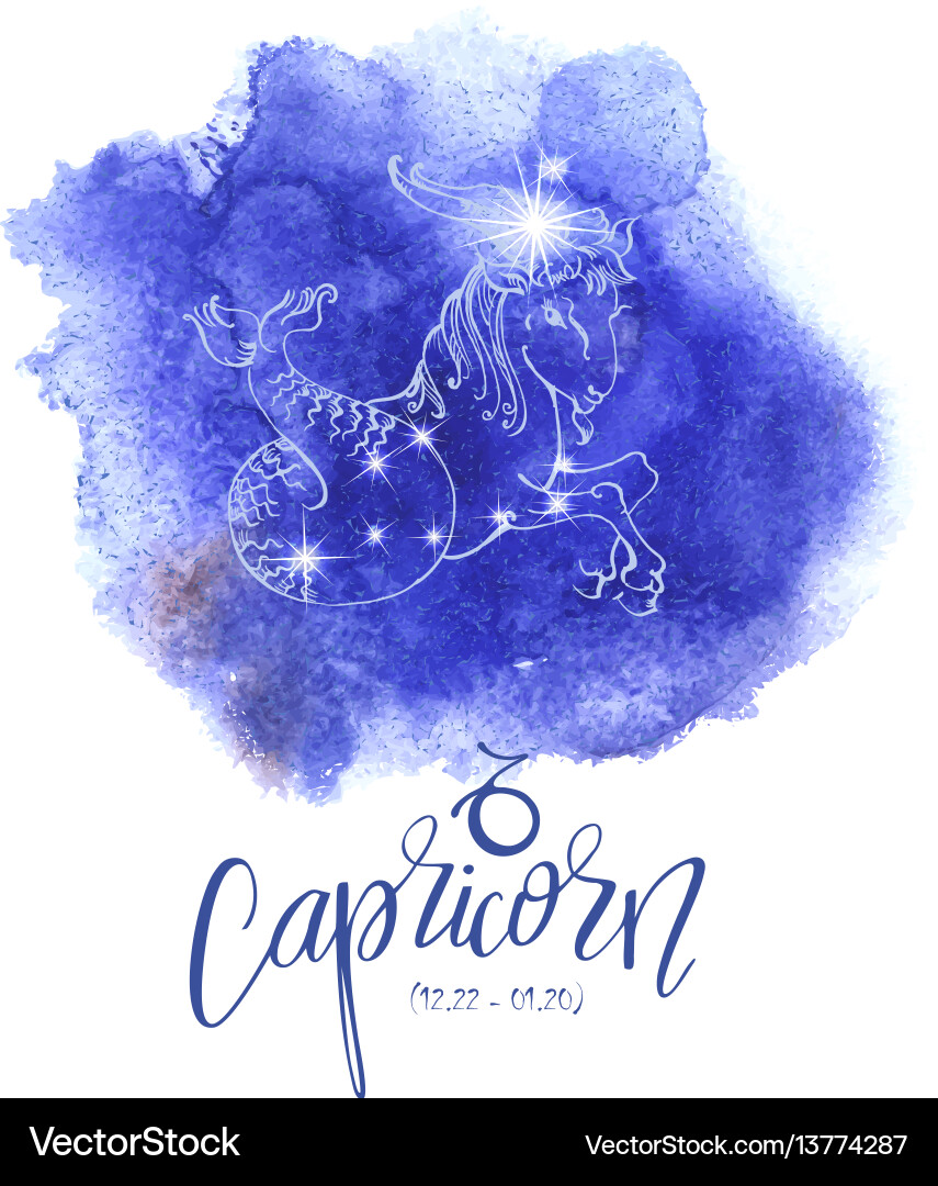 Astrology sign capricorn Royalty Free Vector Image