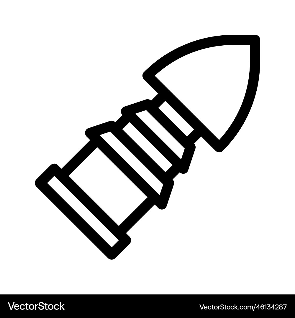 Bullet icon outline style military army element Vector Image