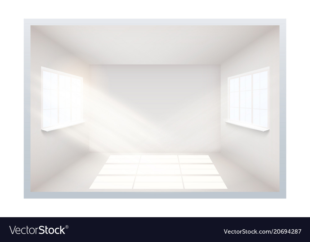 Example empty room with window on side Royalty Free Vector