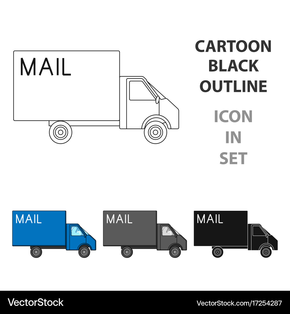 Mail machinemail and postman single icon Vector Image