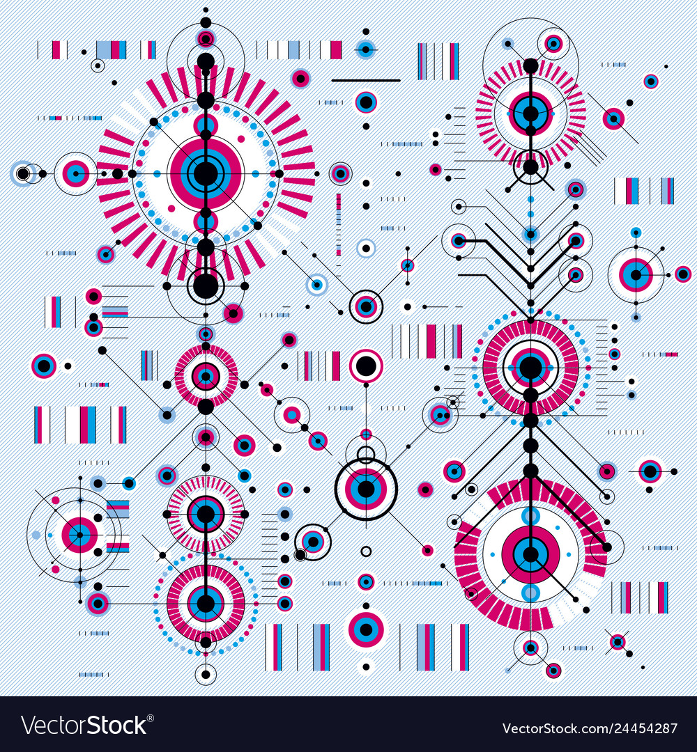 Mechanical scheme engineering drawing Royalty Free Vector
