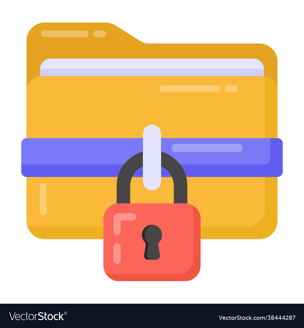 Secure Folder Royalty Free Vector Image Vectorstock