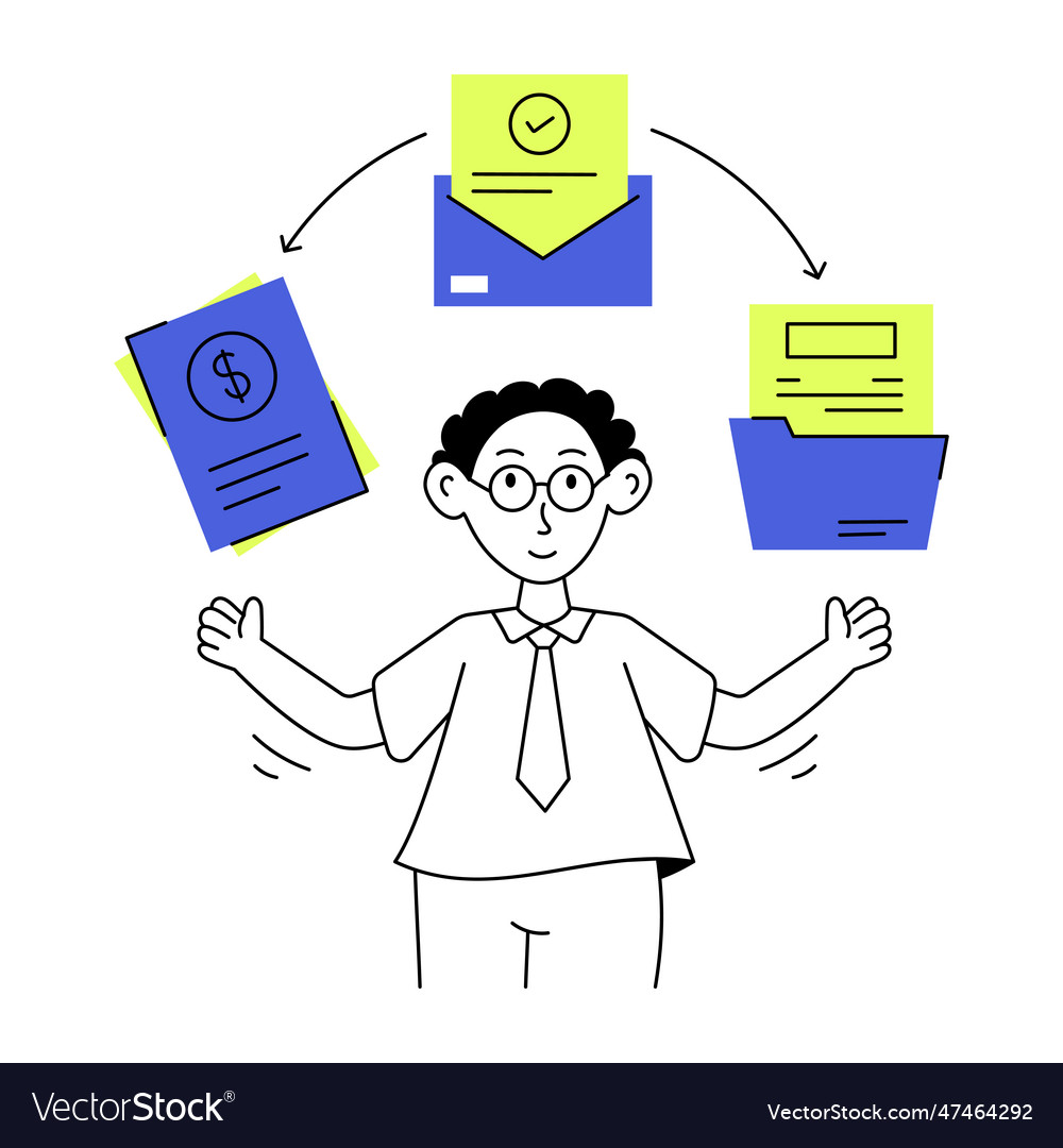 Administrator tasks Royalty Free Vector Image - VectorStock